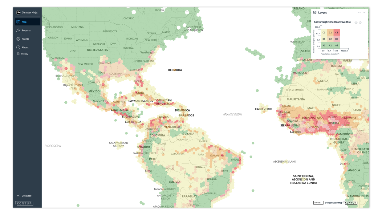 Mapping climate data and humanitarian metrics · Probable Futures