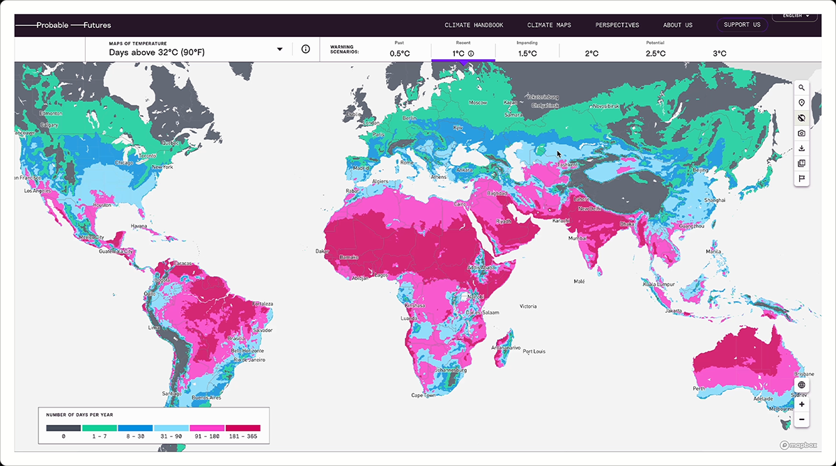Climate maps · Probable Futures